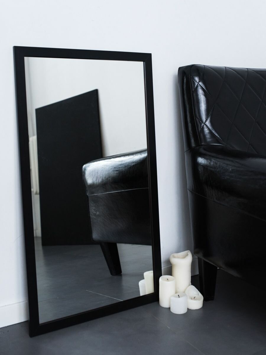 Зеркало интерьерное Vetro 50x70, черный, пластиковая рама