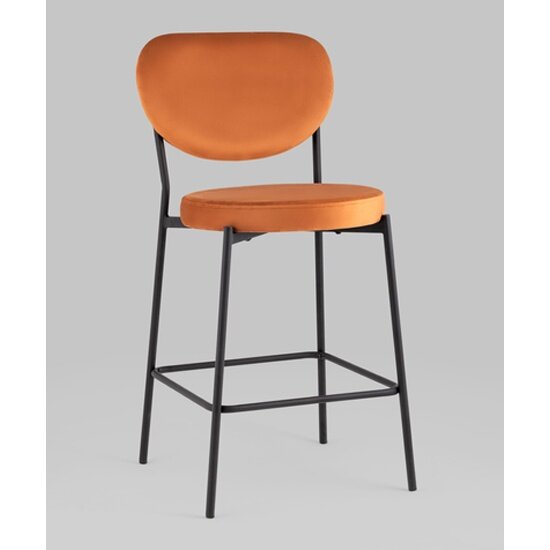 Стул Stool Group полубарный Барбара NEW, велюр терракотовый