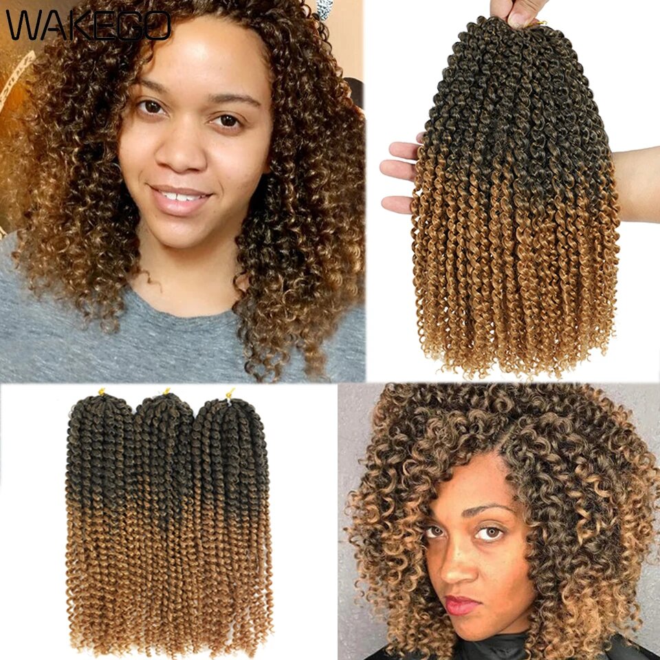 Синтетические косы Marlybob 8-12 дюймов 20 пучков 12 дюймов, 1 Bundle, 1B 27 Color