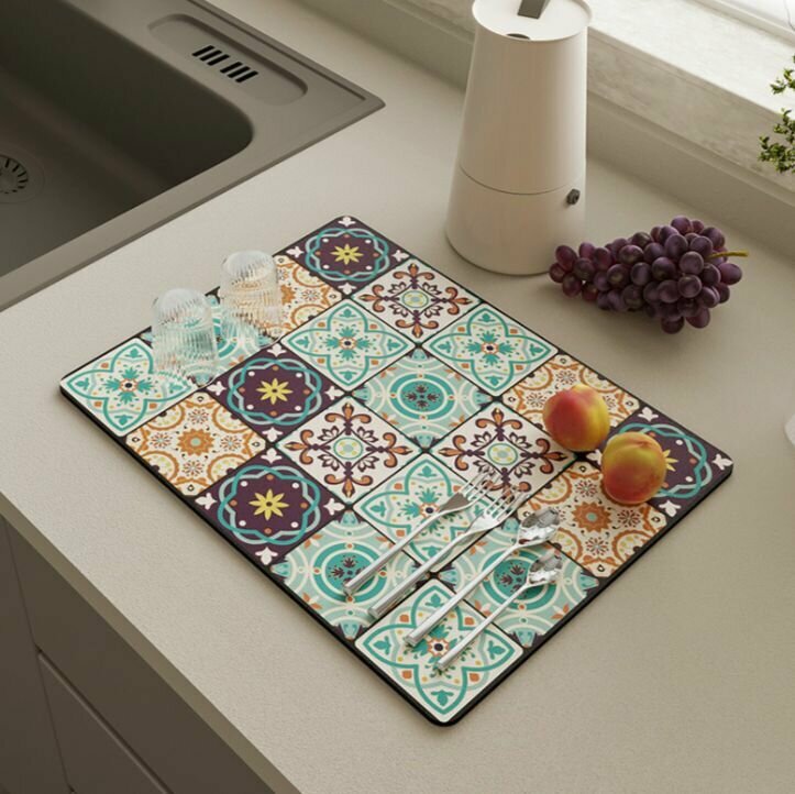 Коврик для сушки посуды, DAENERO, нано коврик, размер 40*50 см