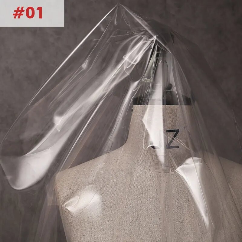 Многофункциональная прозрачная ПВХ-ткань 120х50 см Белый, 1