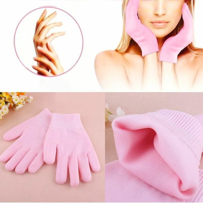 Многоразовые увлажняющие гелевые перчатки Spa Gel Gloves, розовые, 1 пара