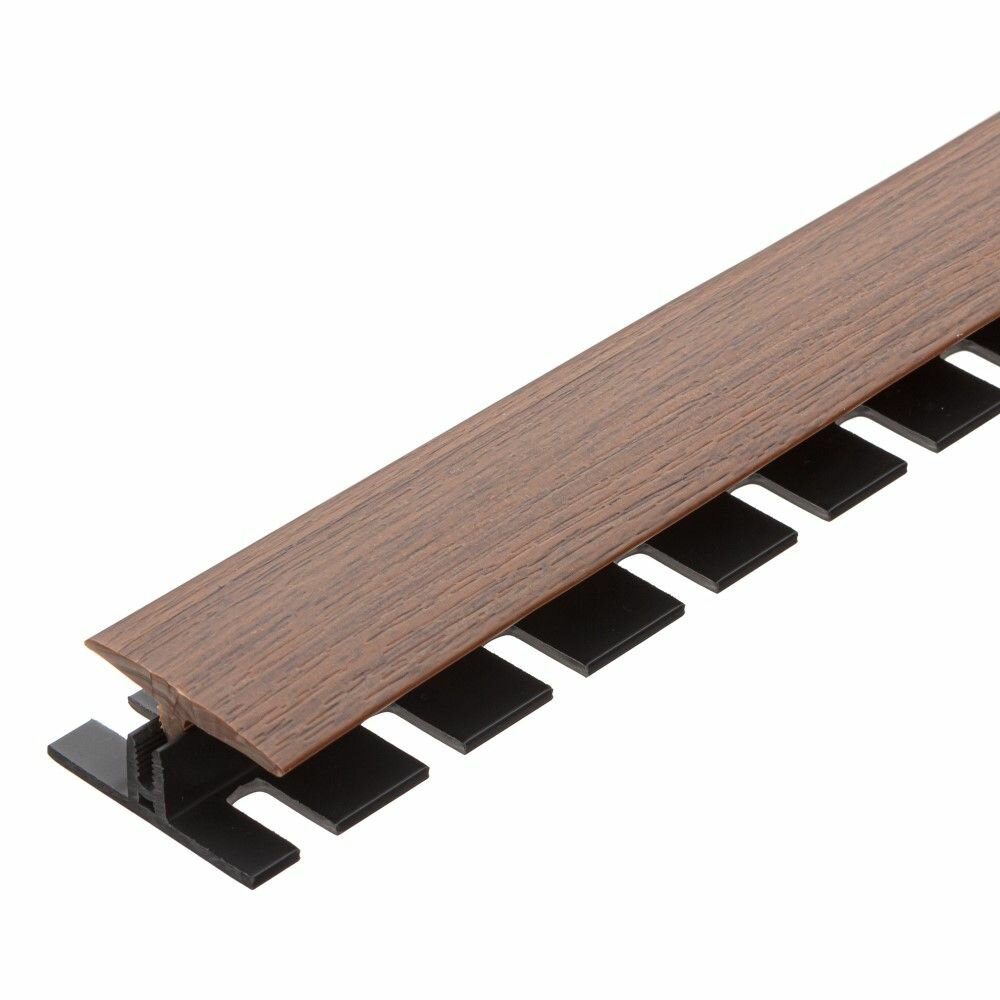 Гибкий порог с крепежом BR 401 орех пeгaco 3 м