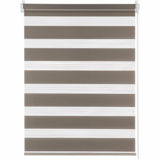 Рулонная штора Decofest День-Ночь Бейс Шоколадный 140x180