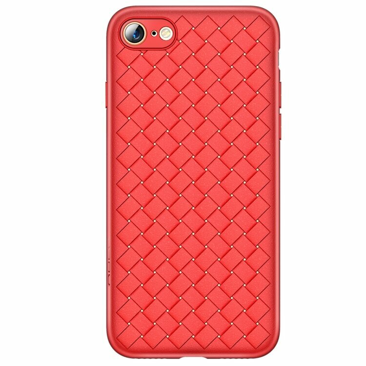 Плетеный TPU чехол Rock для iPhone 7 / 8 / SE 2020 Weave Style Ultra-thin (Red)