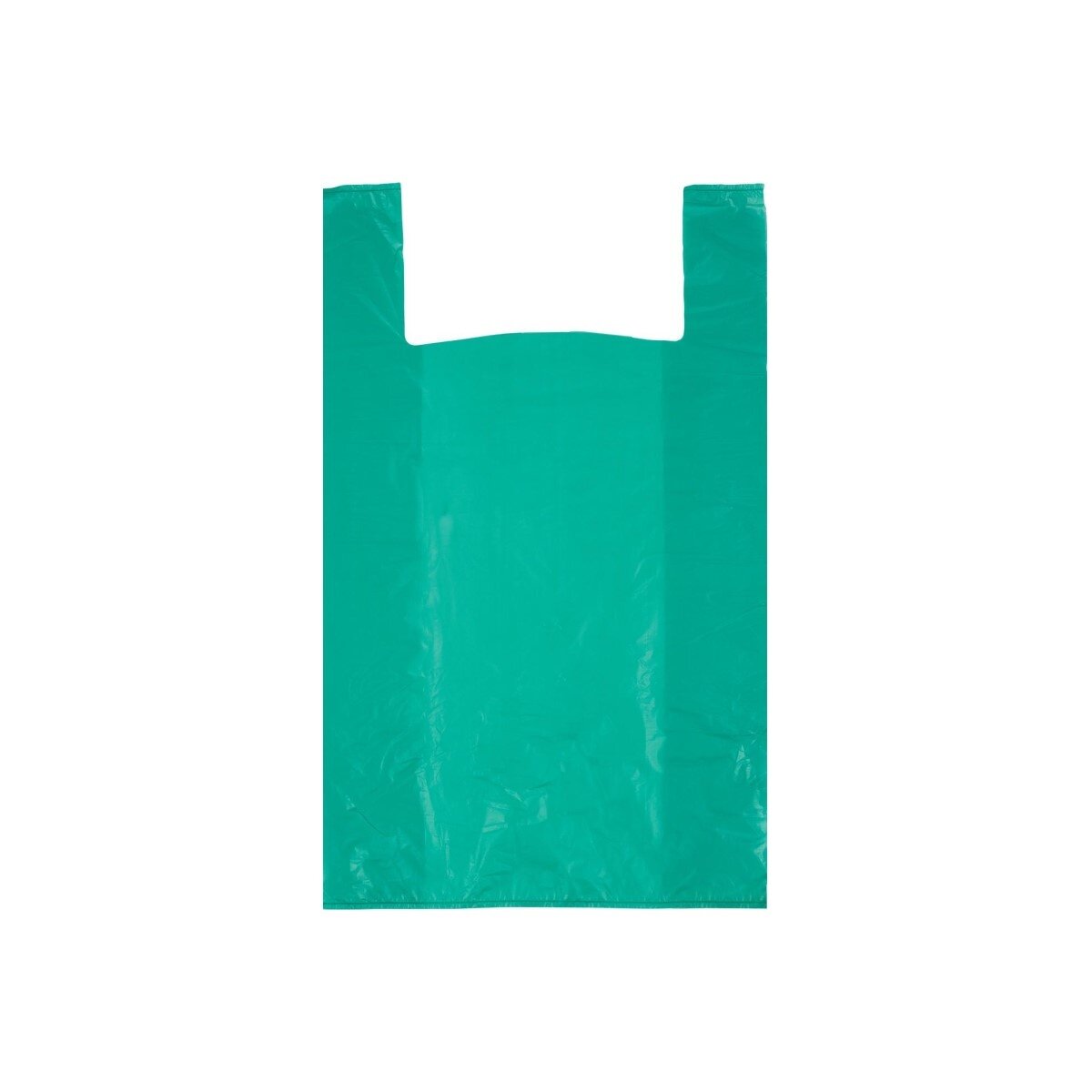 Пакет-майка полиэтилен, 42х68 см, зеленый, 35 мкм, 50 шт