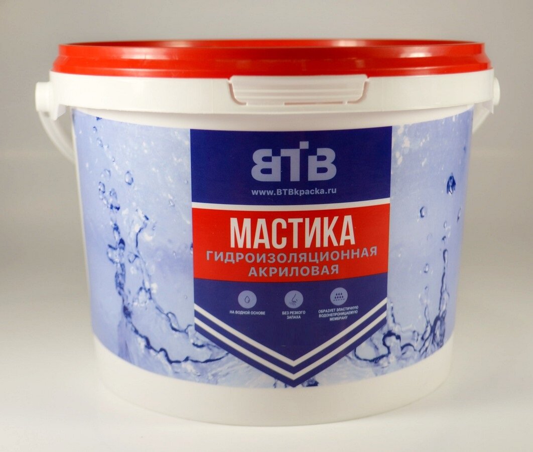 Мастика гидроизоляционная 3 кг акриловая ВТВ