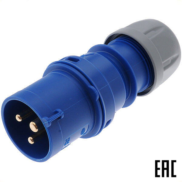 Вилка кабельная 2Р+Е 16А 250В IP44 PCE 013-6
