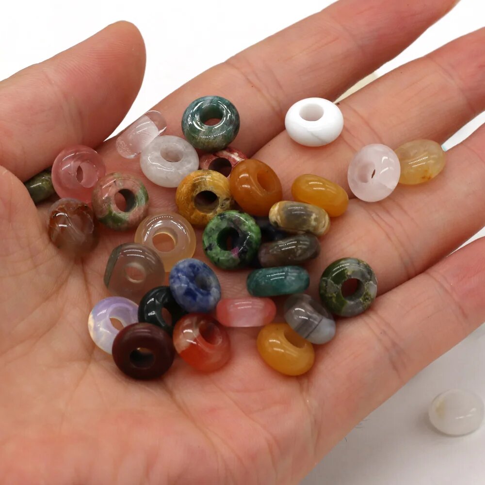 Бусины из агата Mix Color 5x10 мм, 10 шт.