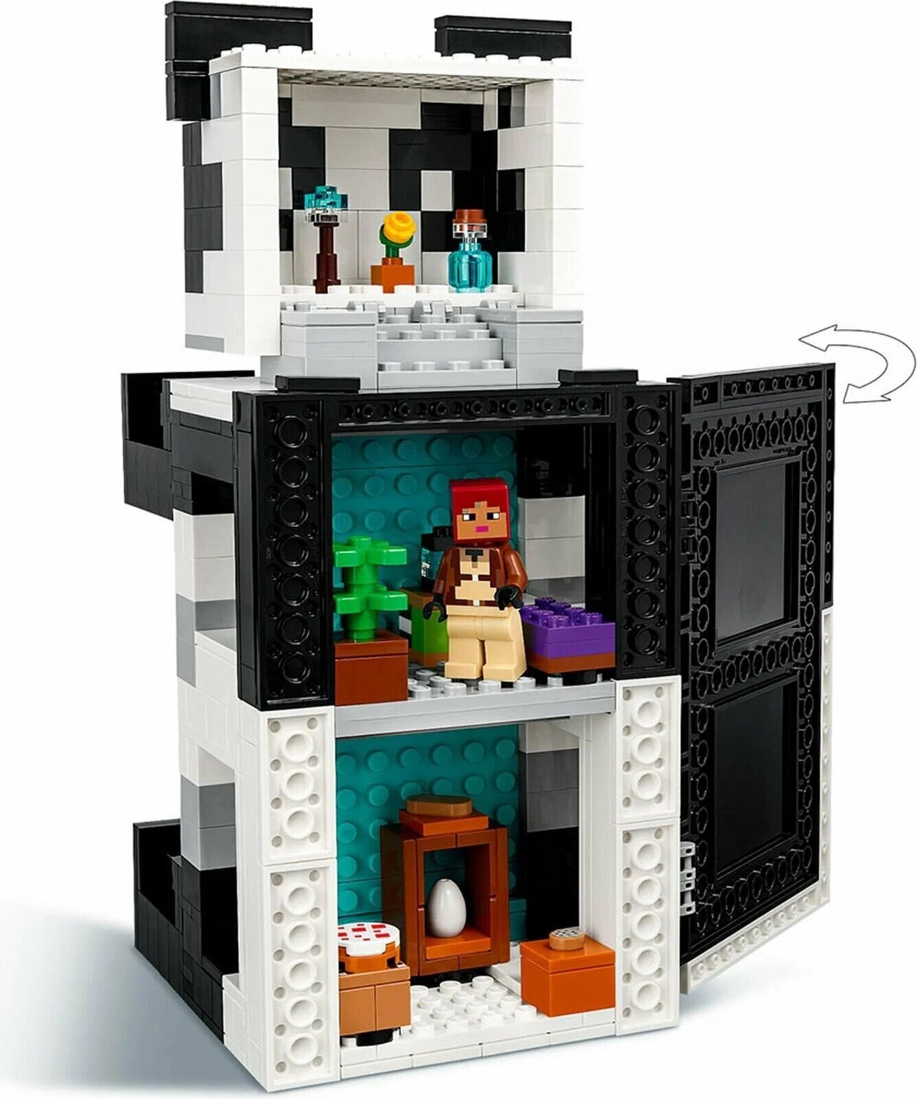 Конструктор Lepin Minecraft Майнкрафт, Дом Панды, с фигурками, 553 деталей - LE-8006