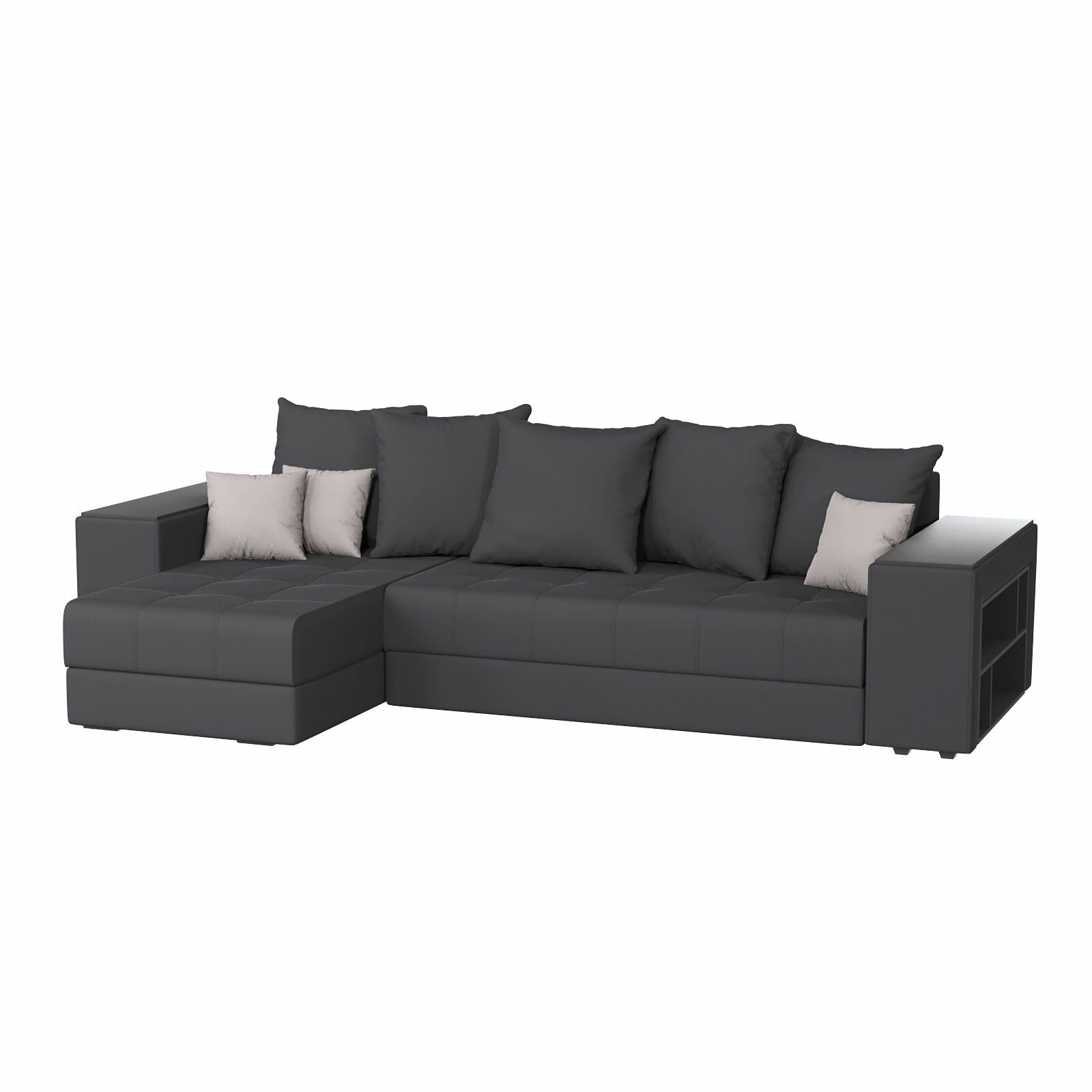 Угловой диван Дубай в велюре ЗараКайокара, механизм еврокнижка