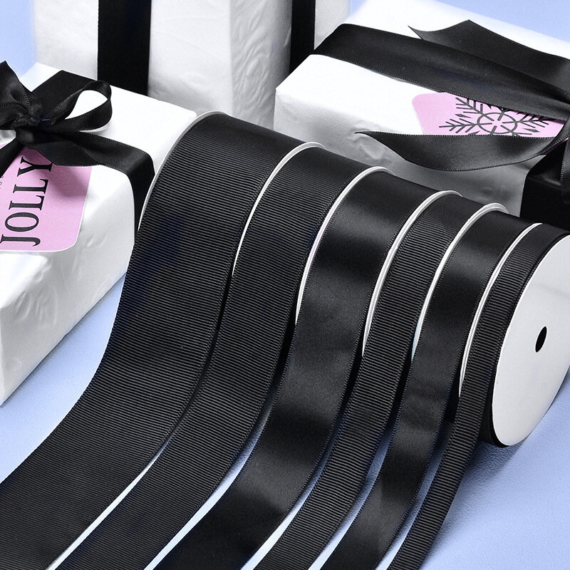 Лента Яо Минг, черно-белая, 19мм, 100ярдов/рулон