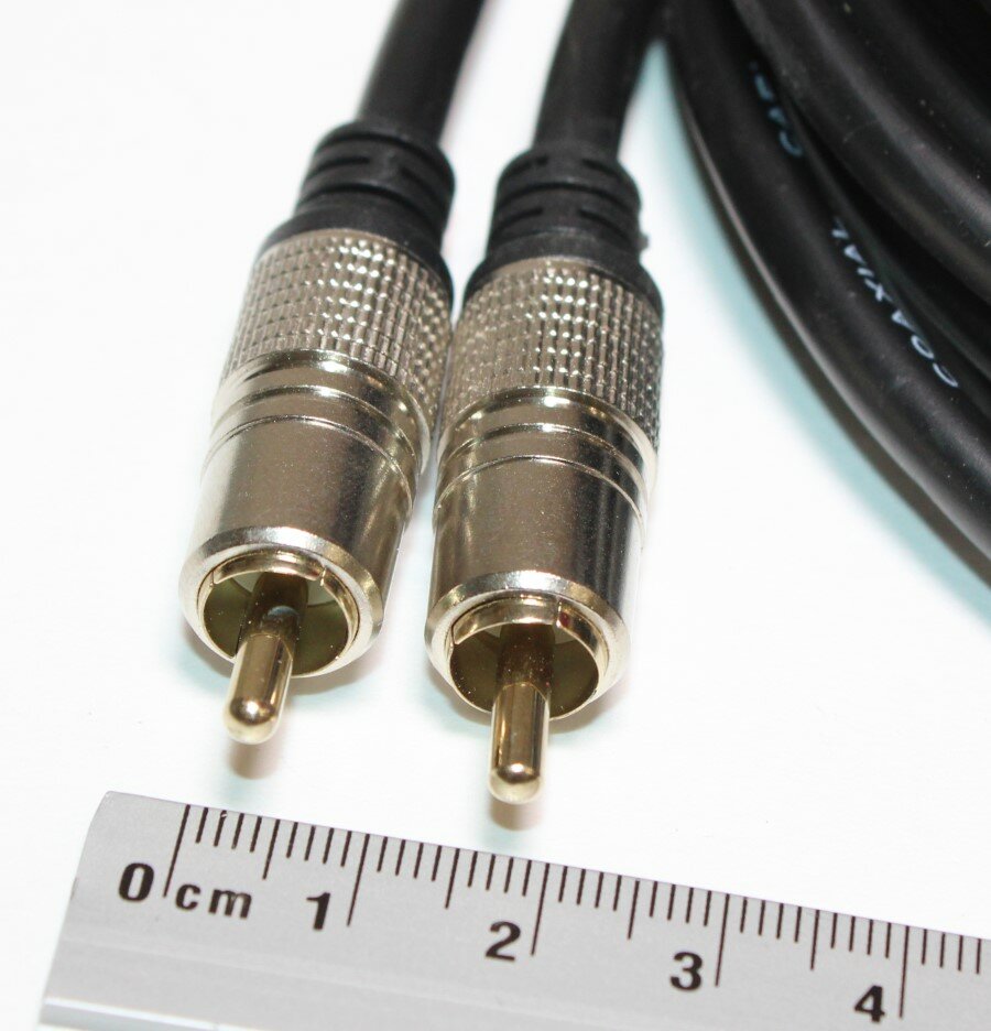 Шнур RCA-RCA (штекер позол. мет, шнур д.6 мм) 10,0 м