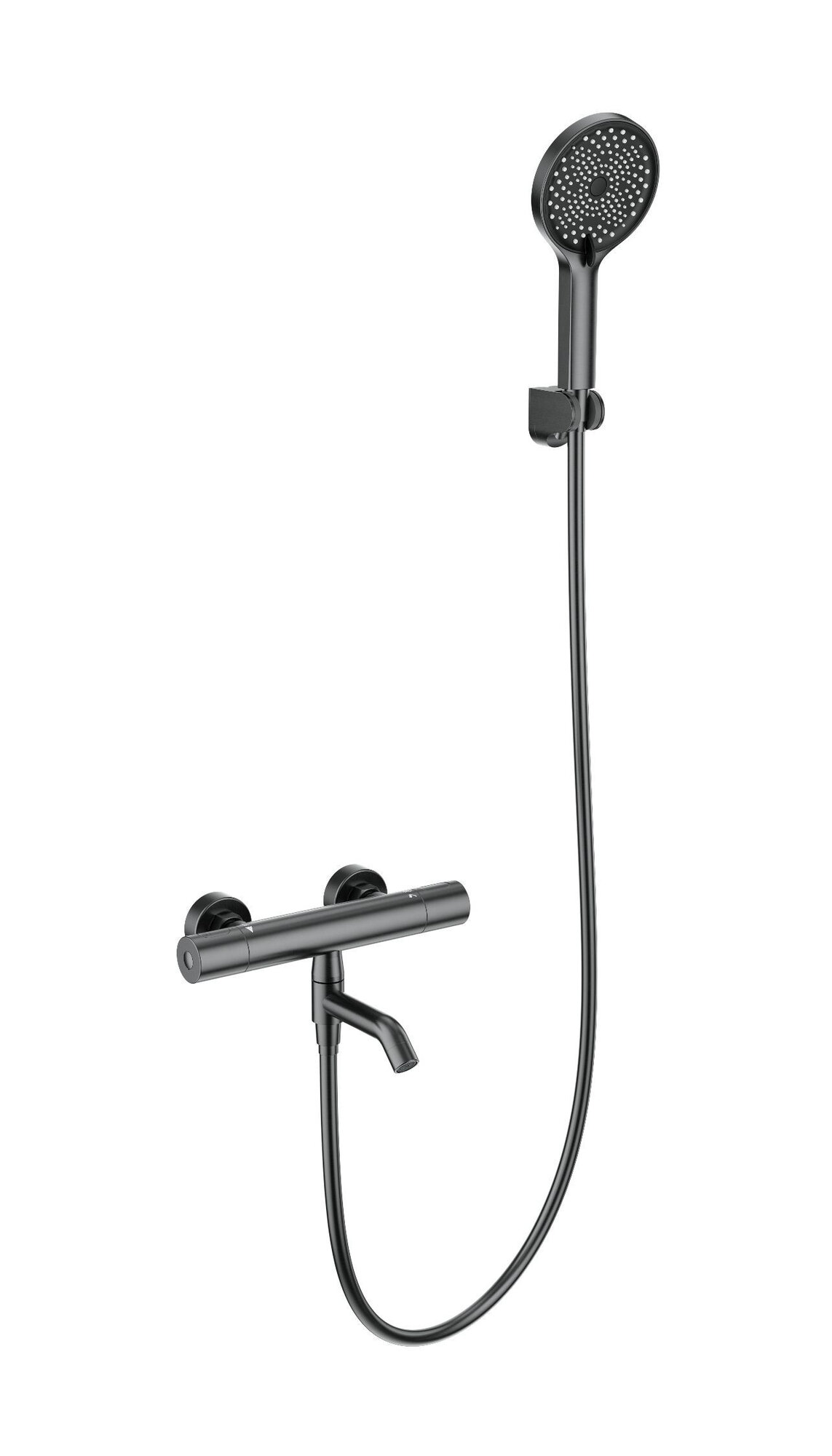 Смеситель для ванны с душем и термостатом WONZON & WOGHAND, Темный графит (WW-B3013-A1-BGG)