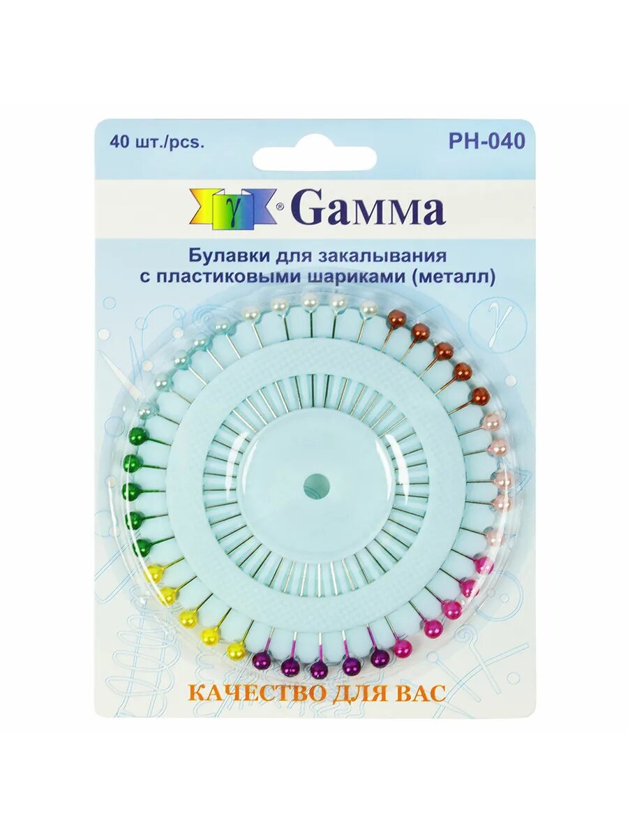 Булавки для закалывания стальные длина 37 мм 40 шт.