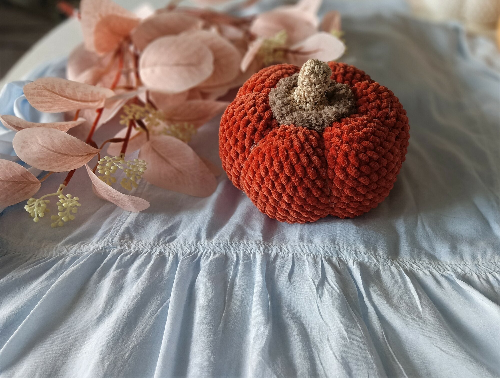 Тыква декор мягкая фигурка