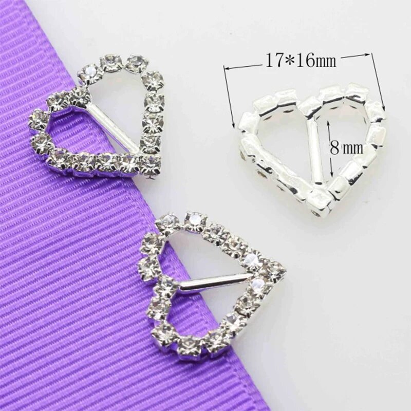 Пряжки ZMASEY металлические стразы набор 10 шт No.10