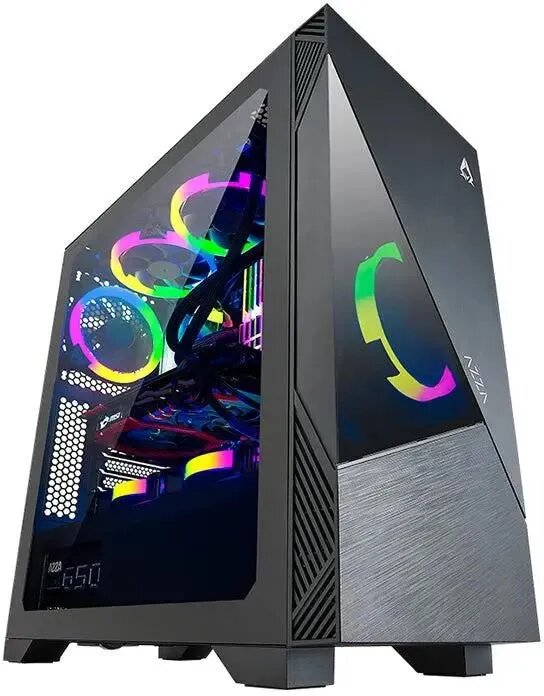 Корпус ATX AZZA Eclipse, Midi-Tower, без БП, черный [csaz-440 eclipse]