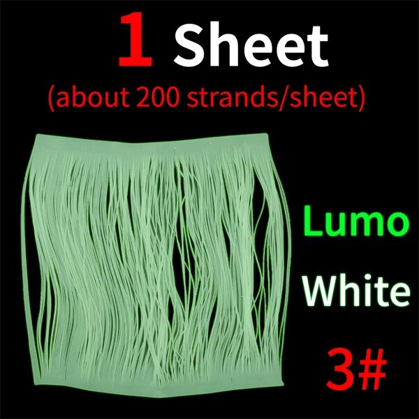 Силиконовая юбка для морской рыбалки, Белый, Lumo White 3#