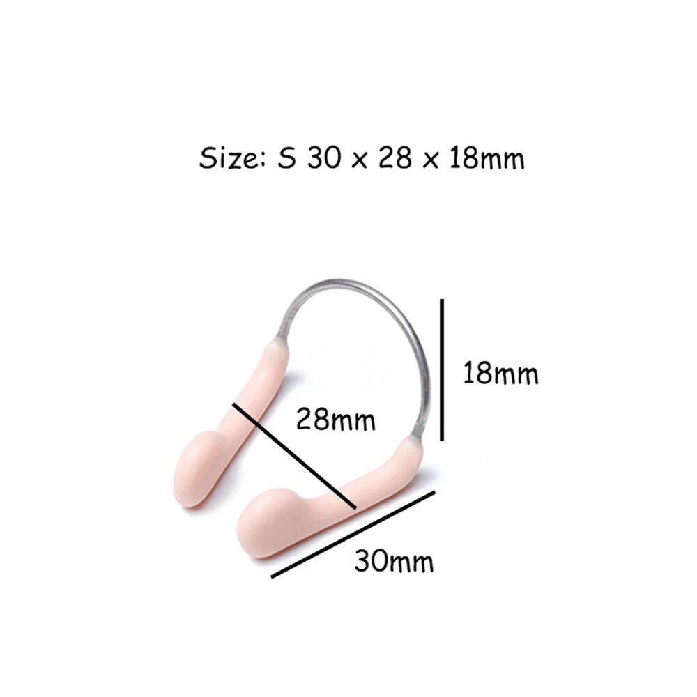 Силиконовый зажим для носа из нержавеющей стали Белый, Size S