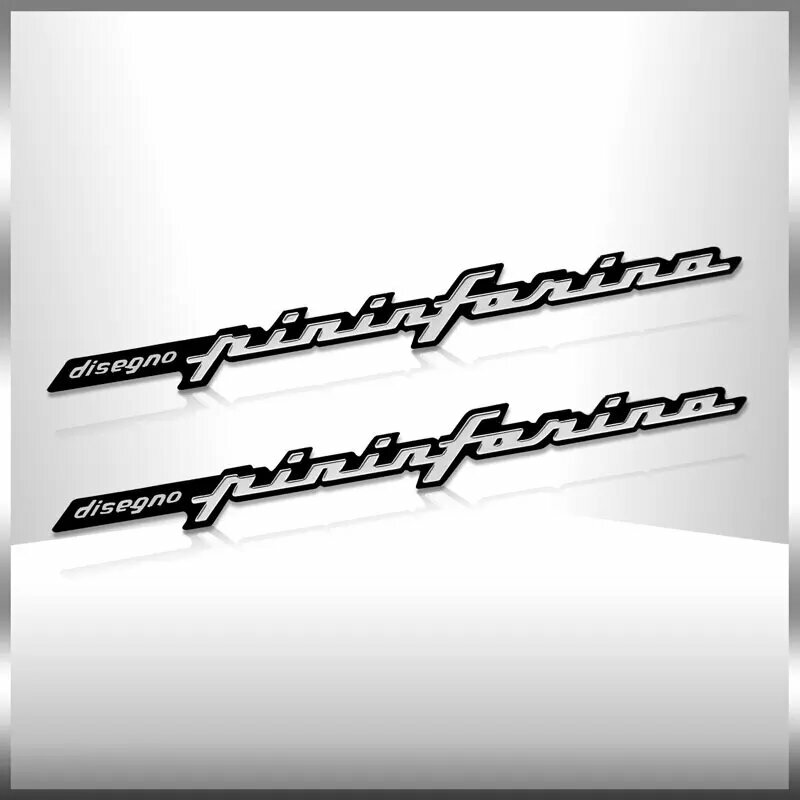 Стайлинг автомобиля, новый 3D алюминий Pininfarina disegno, эмблема, логотип, задний значок, наклейка на багажник автомобиля для Hyundai Sonata Solaris Azera Tucson 2pcs