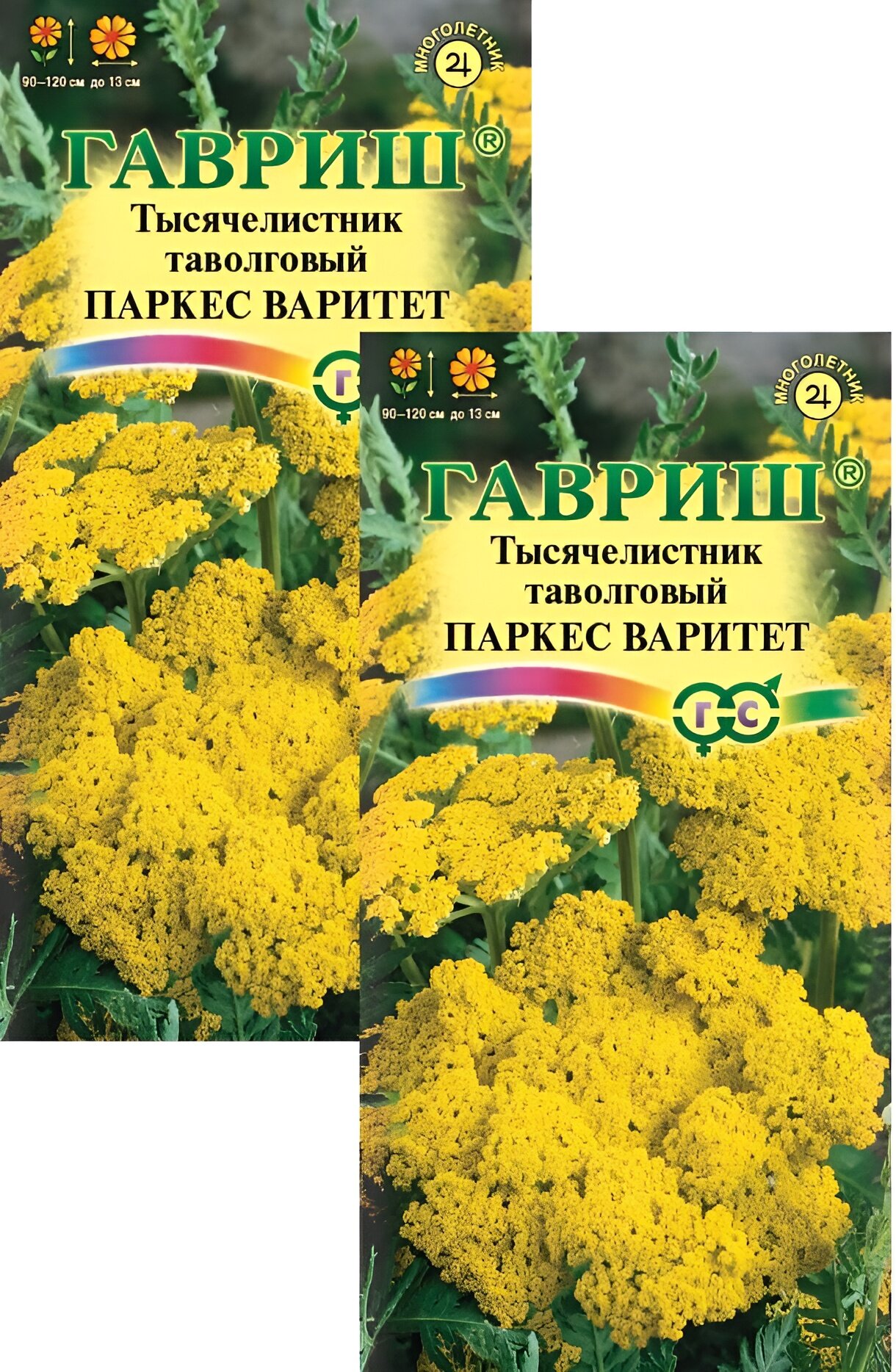 Семена Тысячелистник Паркерс Варитет желтый (0,05 г), 2 пакета