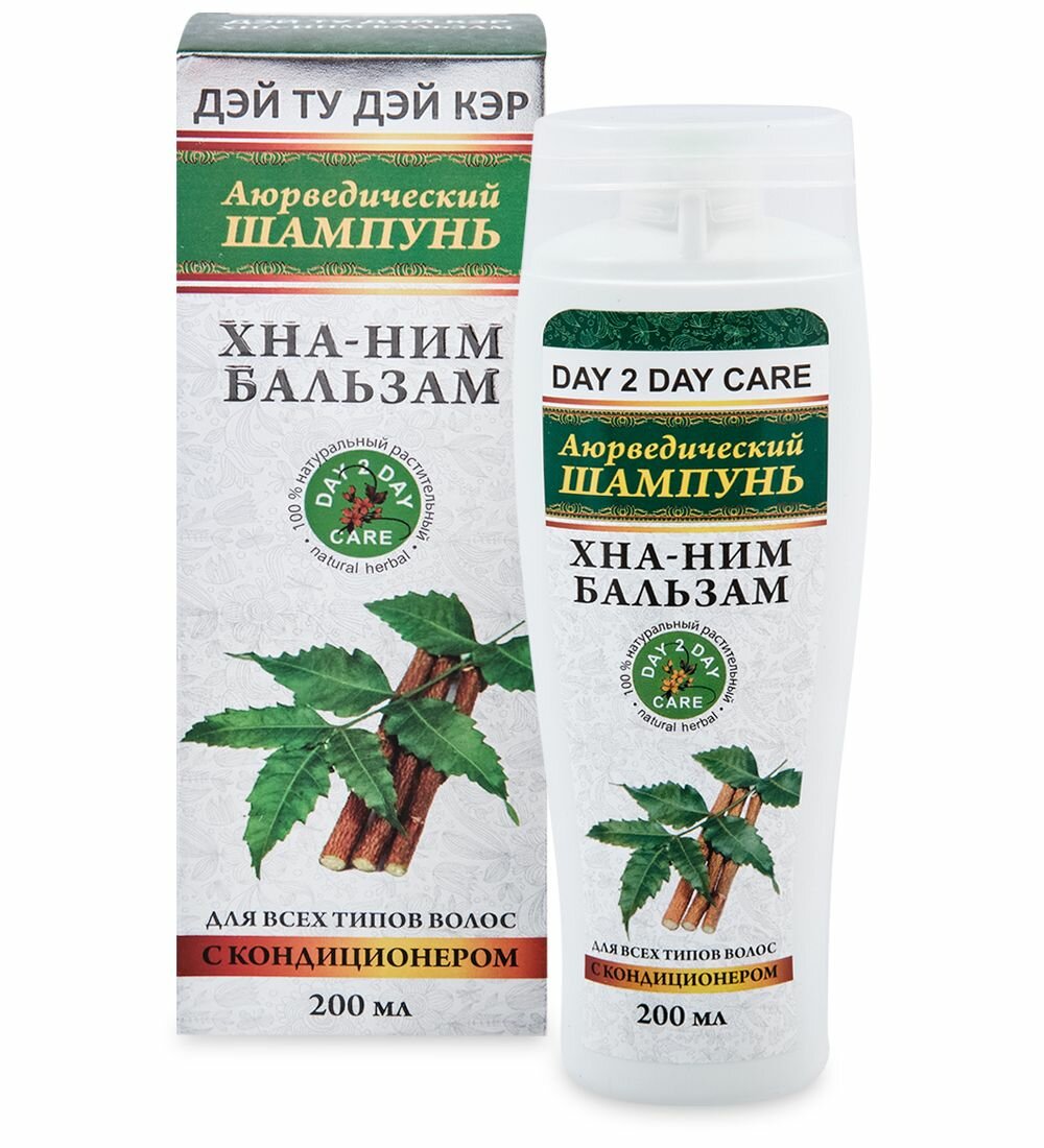 Аюрведический шампунь "Хна-ним бальзам с кондиционером", 200 мл, Индия A2189850
