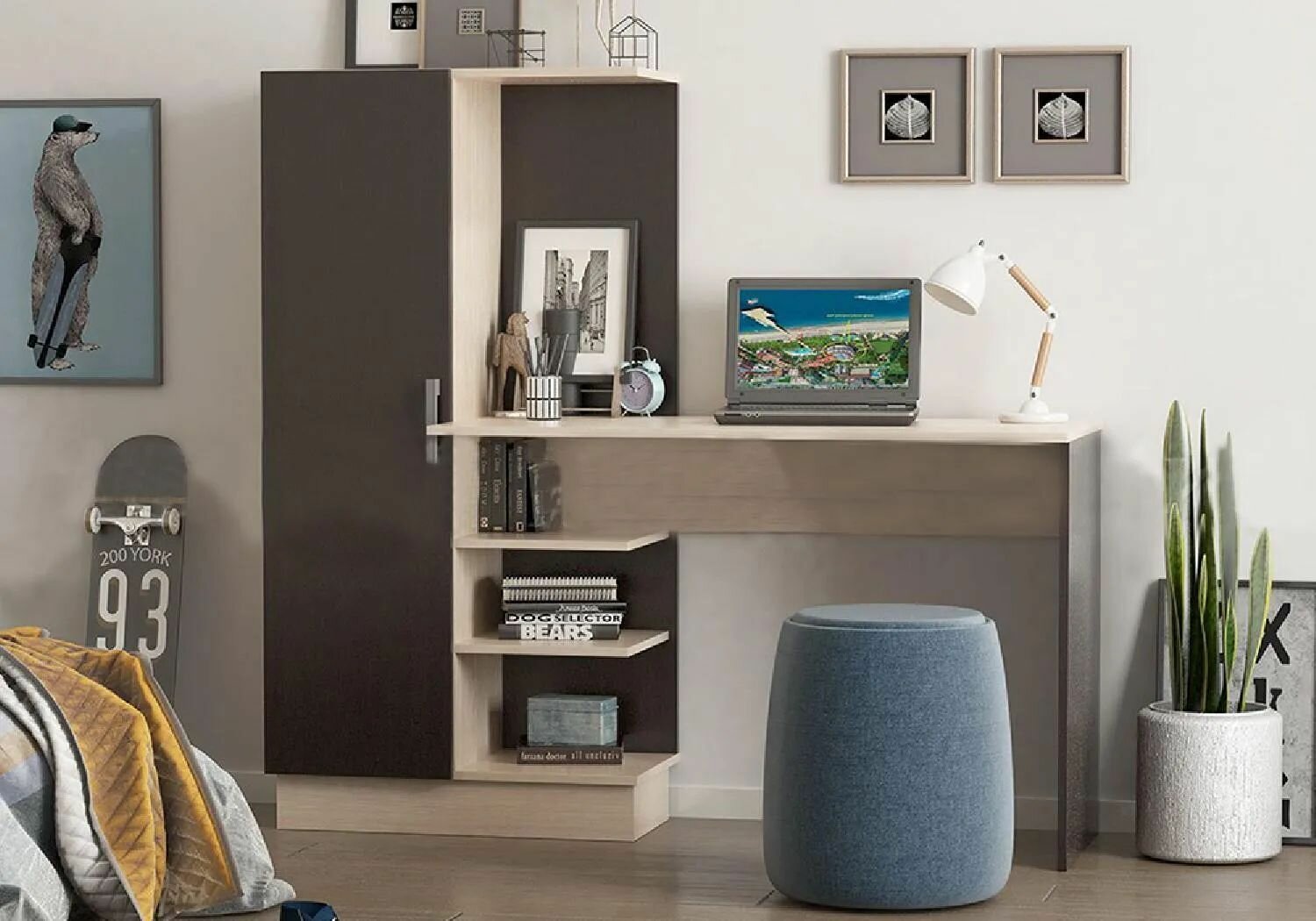 Компьютерный стол №1 венге, размер 145х135х50.2 см, производитель «МИФ», Россия