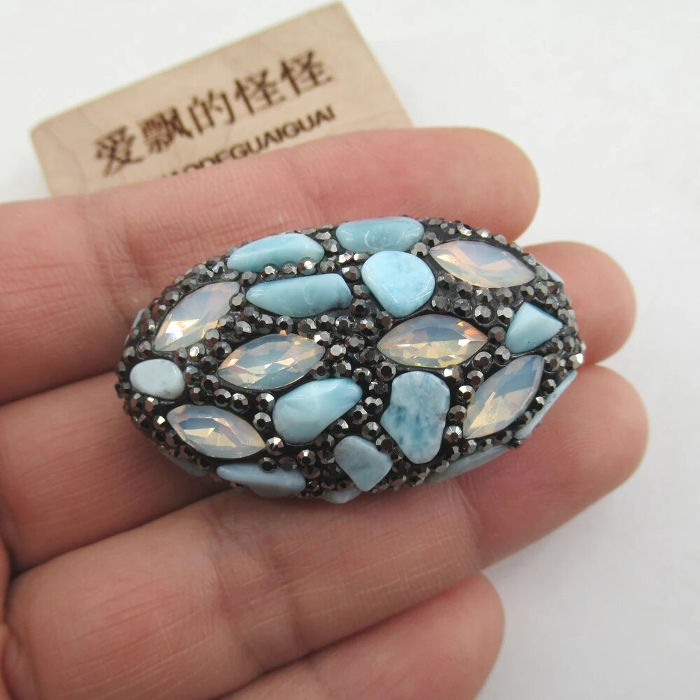 AIPIAODEGUAIGUAI синие бусины из ларимара