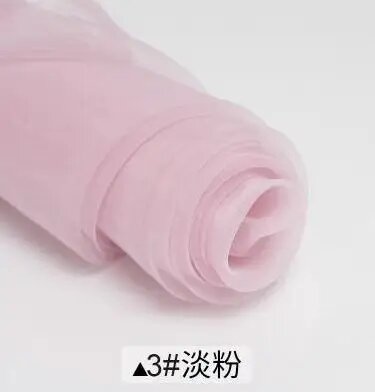 Органза, полиэстер, для пошива Розовый, 3