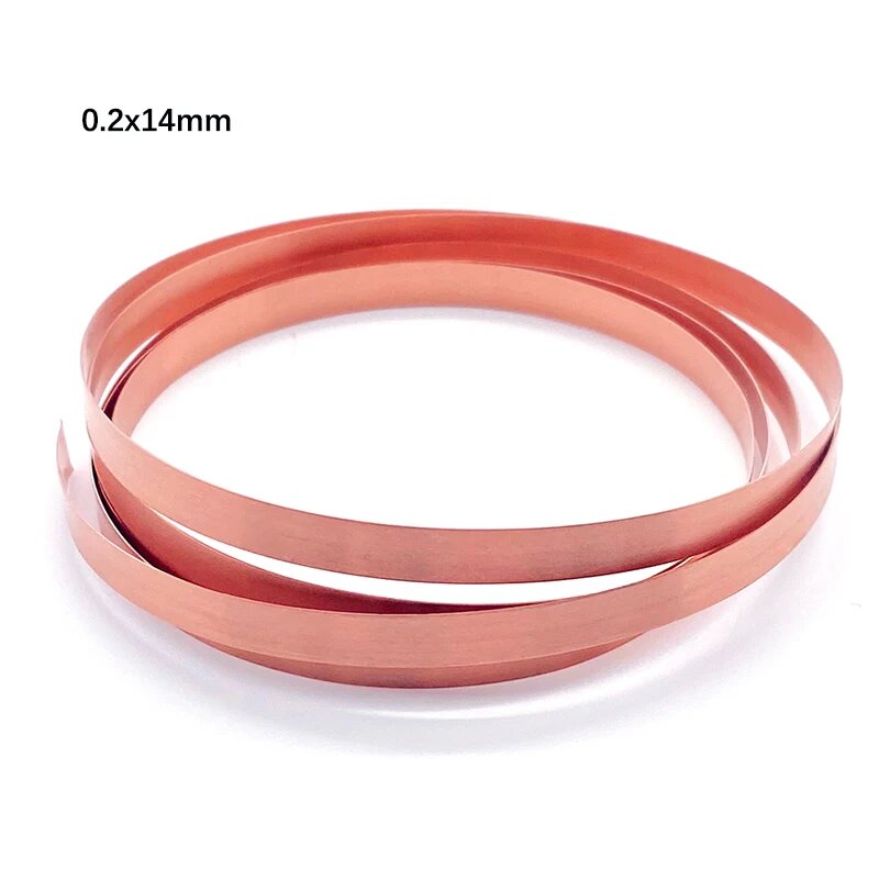 Медная лента T2 для сварки литиевых батарей CU 0.2x14mm, 2M