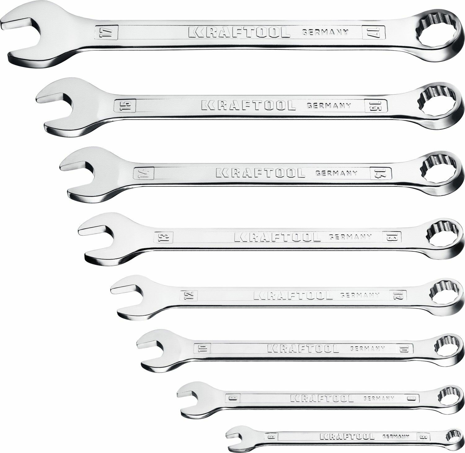 Набор комбинированных гаечных ключей KRAFTOOL, 6-17 мм, 8 штук 27079-H8C_z01