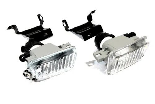 Передние противотуманные фары светильник Прозрачный Стекло объектив с кронштейном для VW Golf Jetta MK2 большой бампер