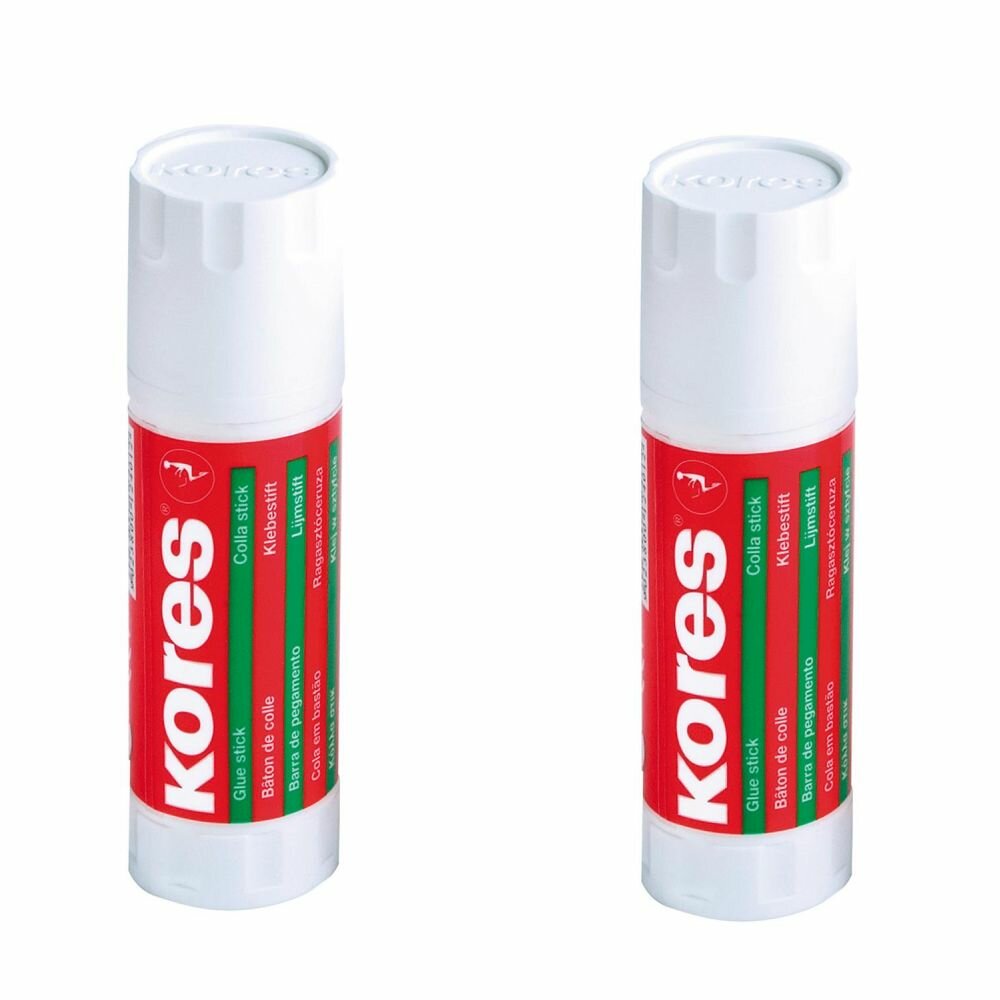 Kores Клей-карандаш, 15 г, 2 уп.