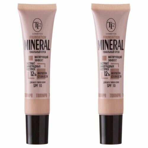 TF cosmetics Тональный крем, Mineral Foundation, тон 55 натуральный беж, 2шт