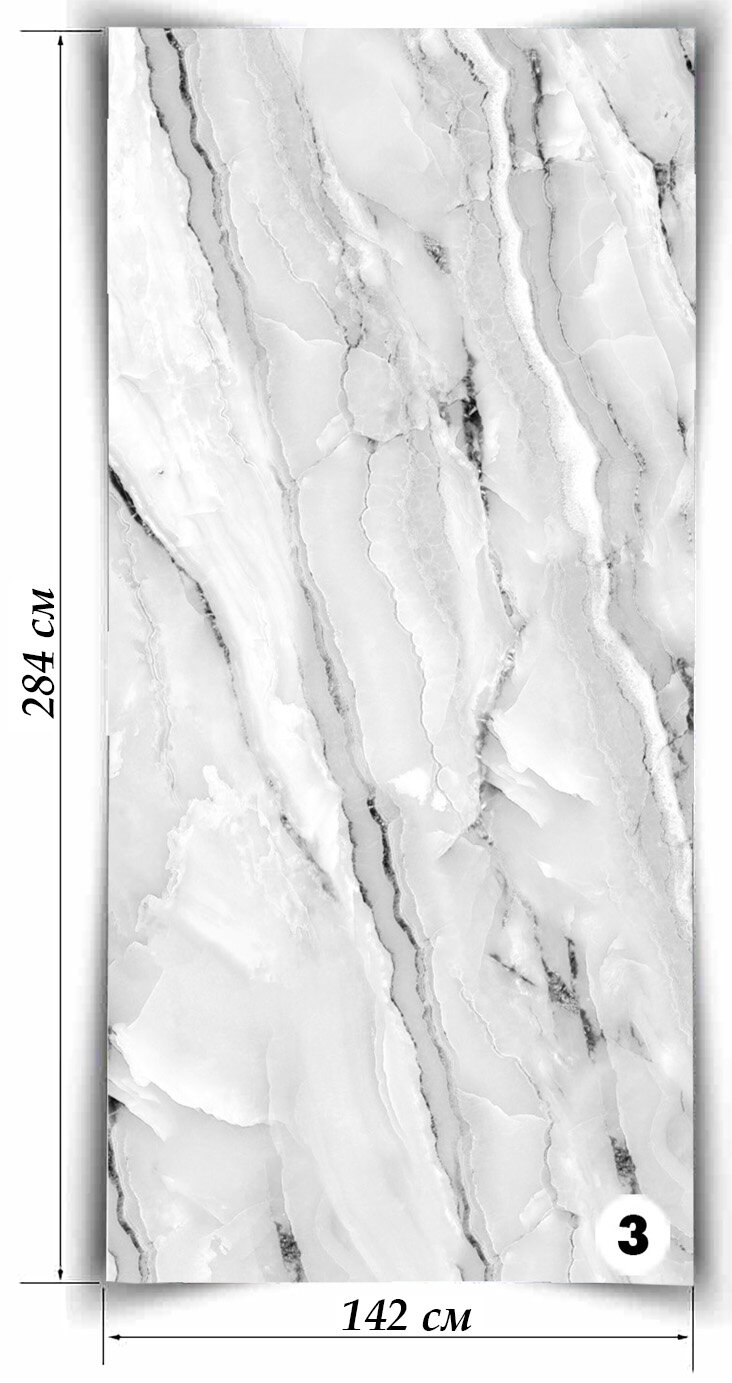Гибкий Мрамор Калакатта Моне, лист 142х284 см, 4,033 кв. м, толщина 2 мм, подходит для наружной и внутренней отделки, экологичный, состоит из натуральной мраморной кроошки