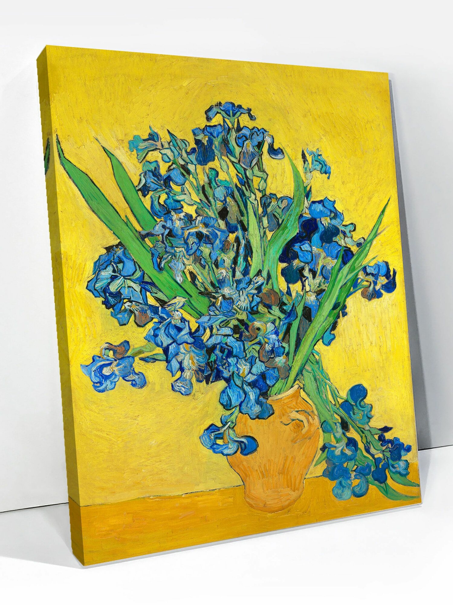 Картина Ирисы на желтом фоне Ван Гог - на холсте 30х40см