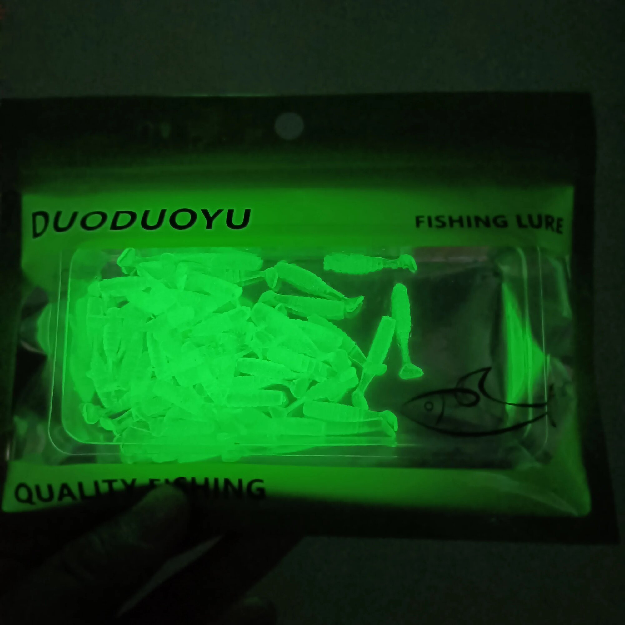 DUODUOYU приманки мягкие, 50шт, 0.2g-25mm, Цвет: 50PCS SKE02 yeguang