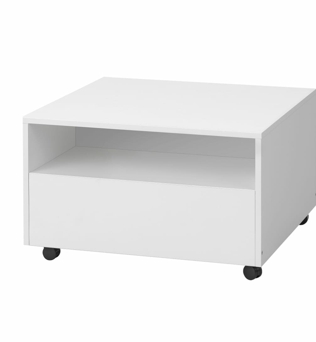 Журнальный стол икеа GARNANAS, ЛДСП, белый, прямоугольный, 65х65см