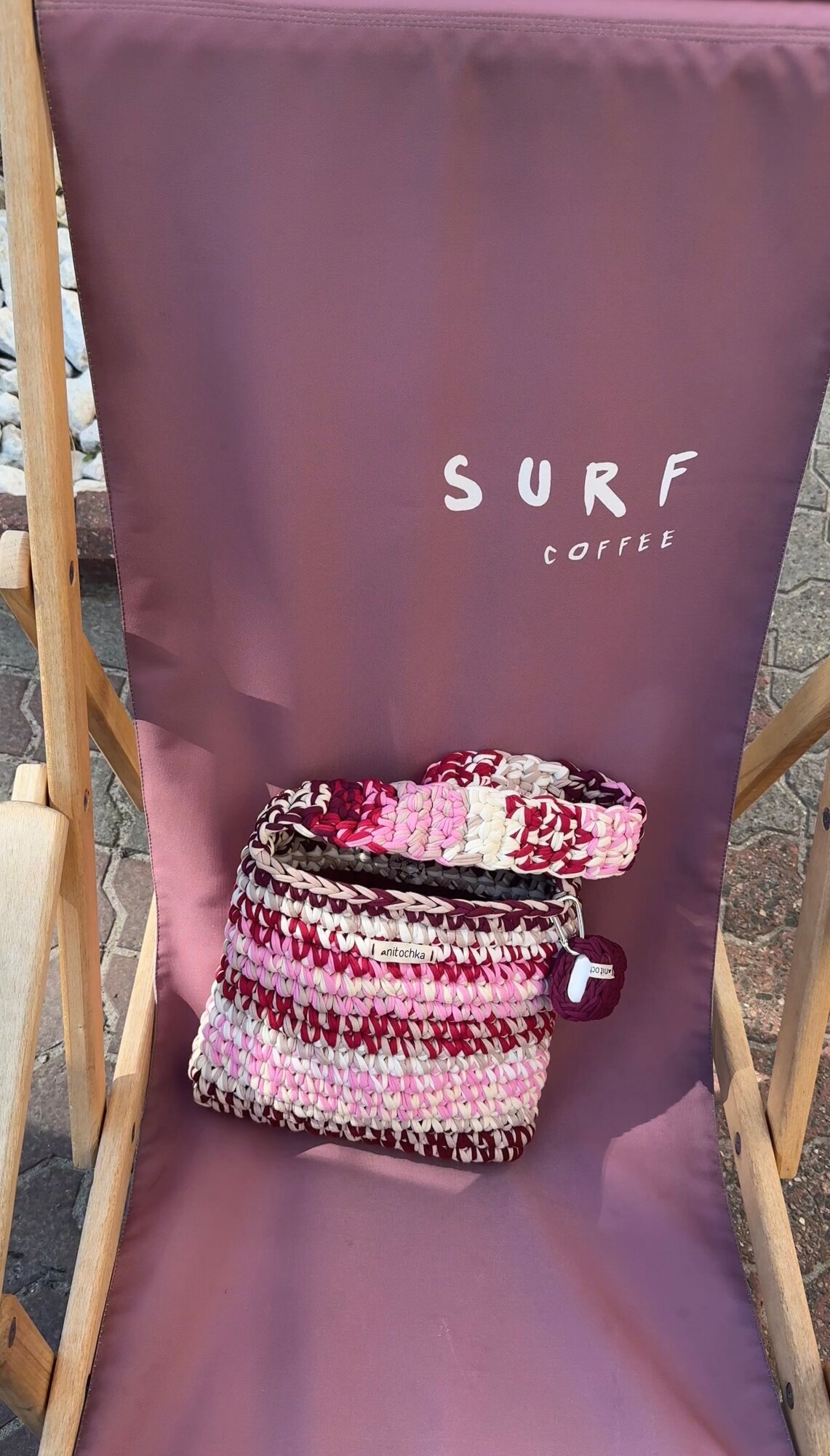 Сумка шоппер  вязаная, "Berry Mood", anitochka.shop