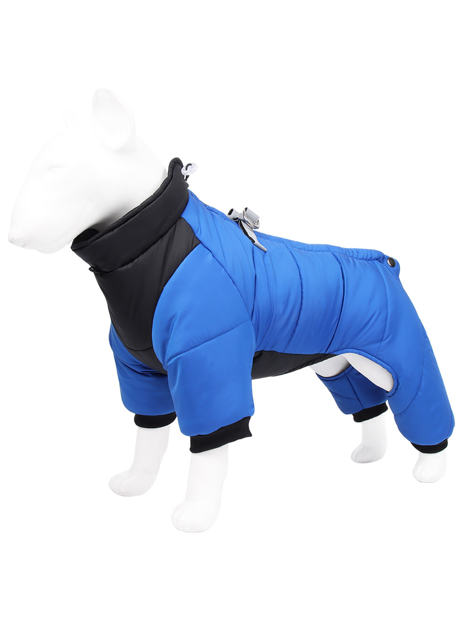 Одежда для собак зимняя, утепленная, против ветра, синий, размер L