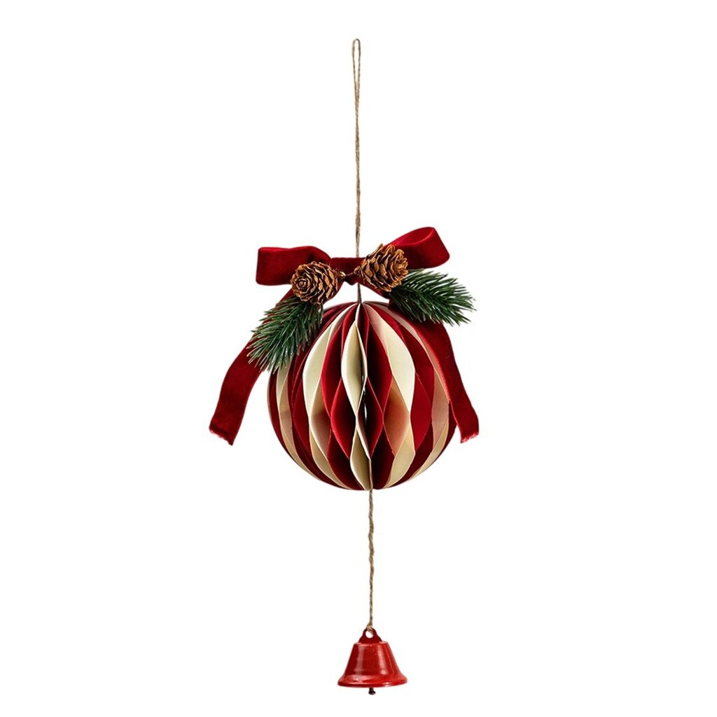 Разноцветные Сотовые Рождественские Колокольчики Очаровывают Сезонными Подвесными Звуковыми Декорами