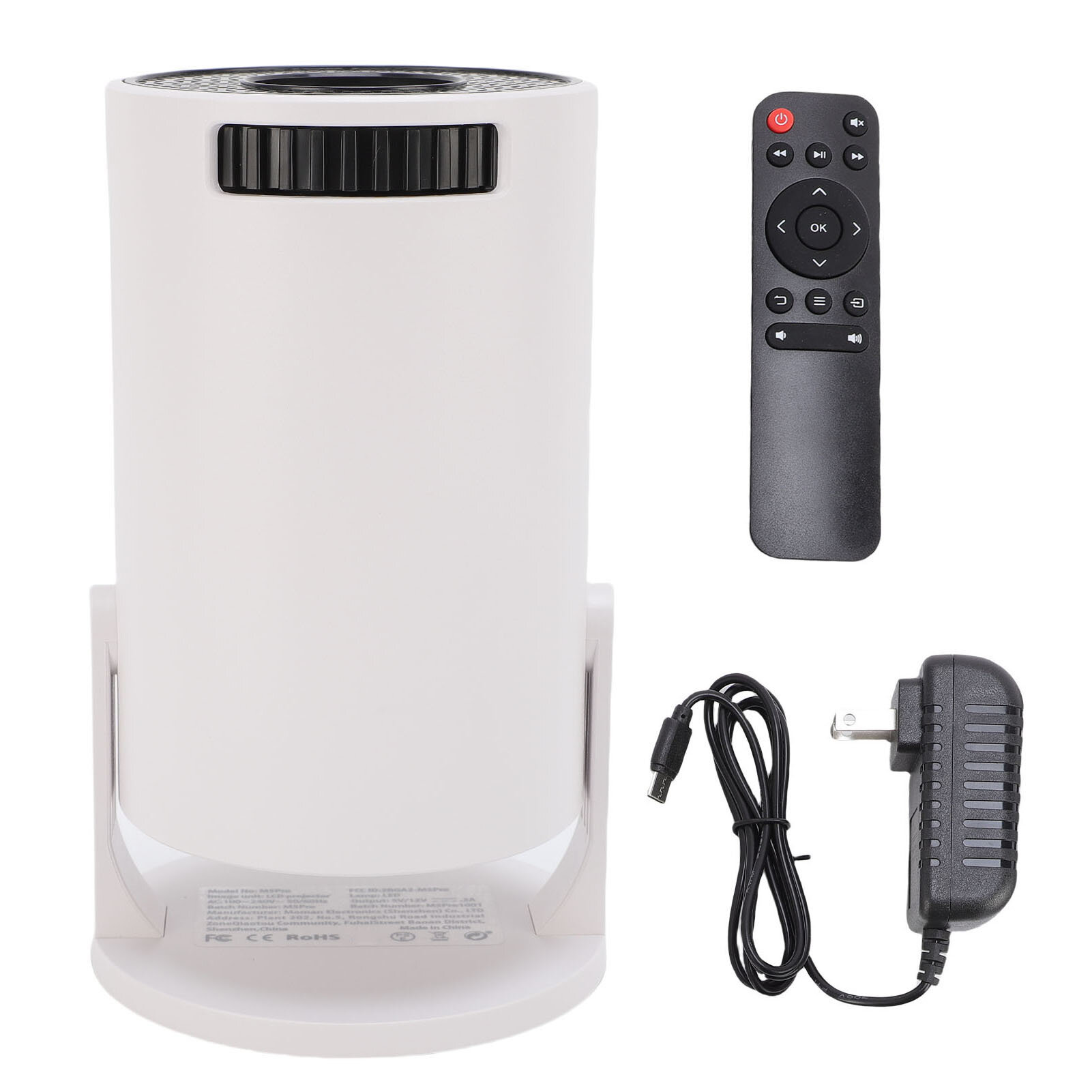 Небольшой проектор с Wi -Fi 1080p 270 градусов Регулируемый портативный видеоролик для домашнего кинотеатра Smart Outdoor Led Movie Proctor US Plug