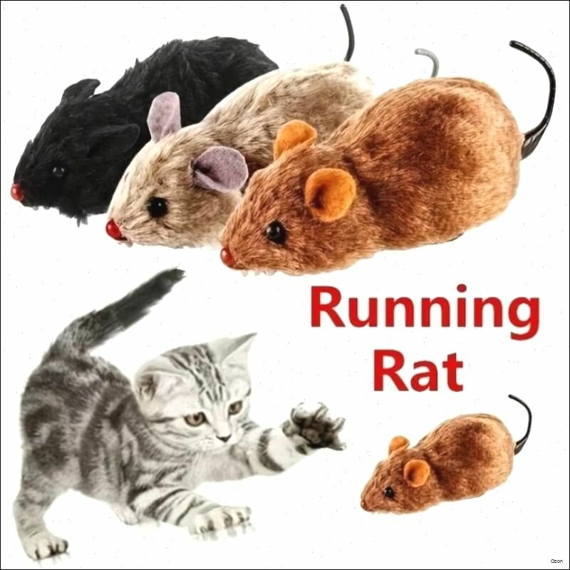 Заводная мышка-игрушка для кошки