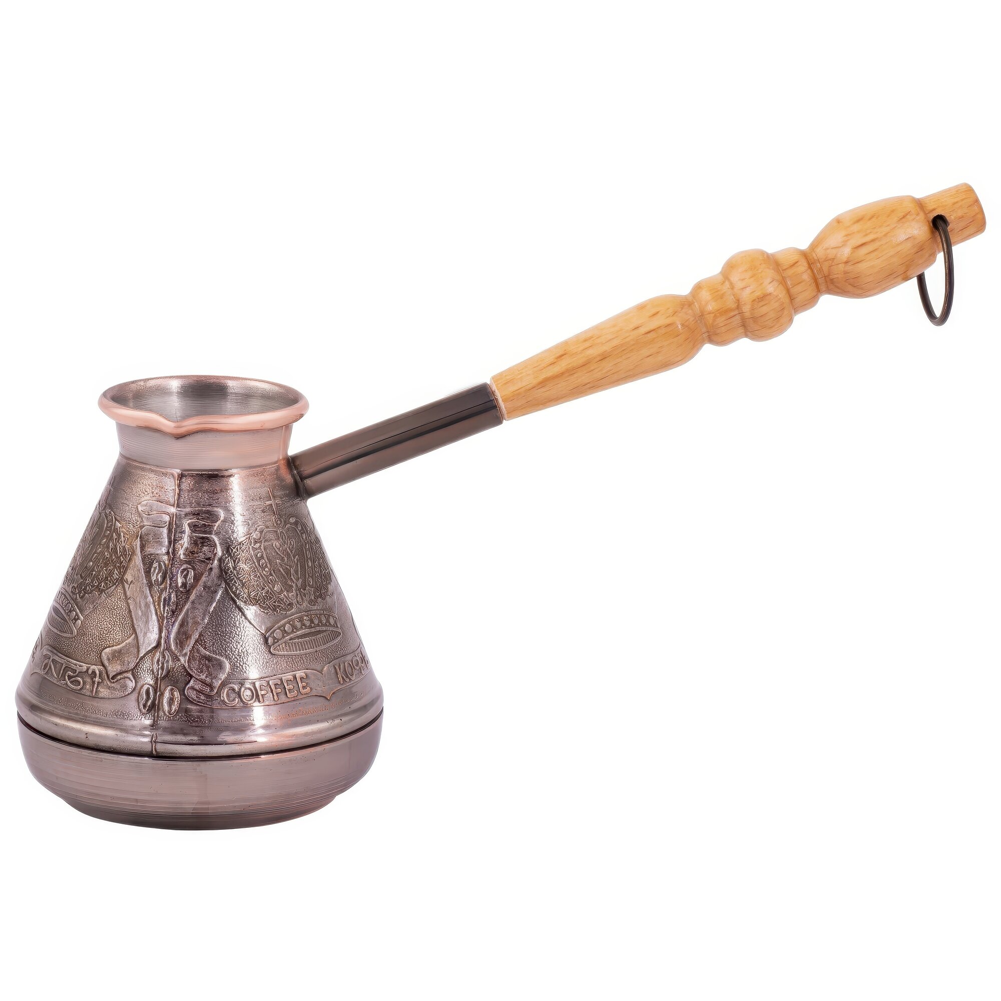 Турка для кофе Кофеварка Станица 0,38 литров, медная Турка для кофе