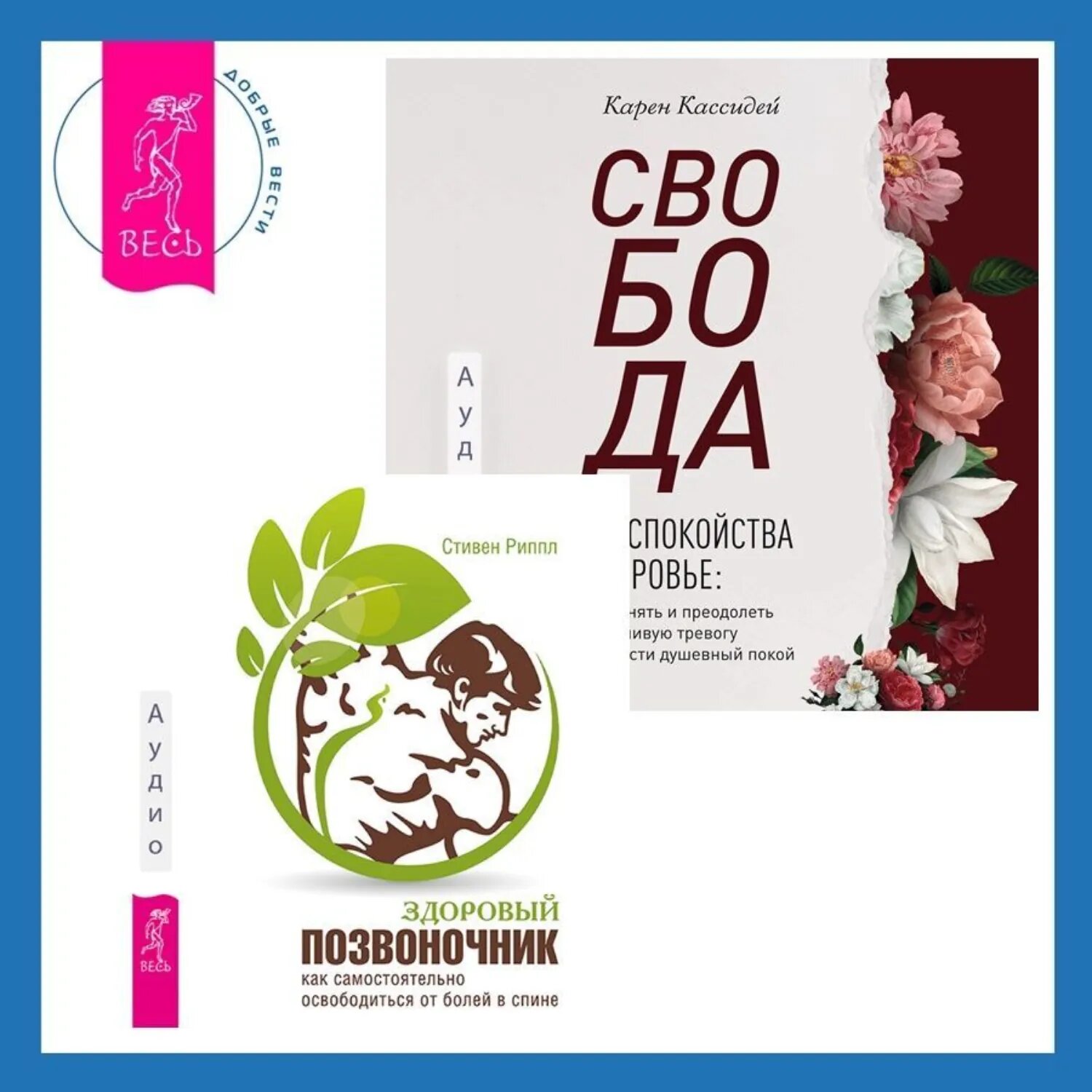 Свобода от беспокойства о здоровье. Как понять и преодолеть навязчивую тревогу и обрести душевный покой. Здоровый позвоночник. Как самостоятельно освободится от болей в спине [Аудиокнига]