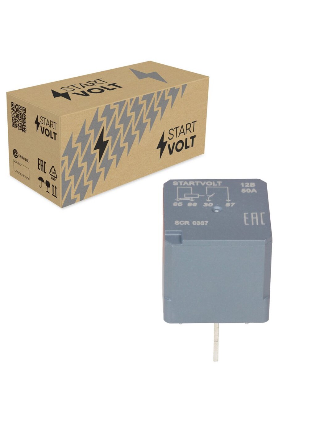 Реле стартера ВАЗ, для а/м ГАЗ, ЗиЛ, ПАЗ (4-х конт.) 50А "STARTVOLT" (с резист, без кронштейна)