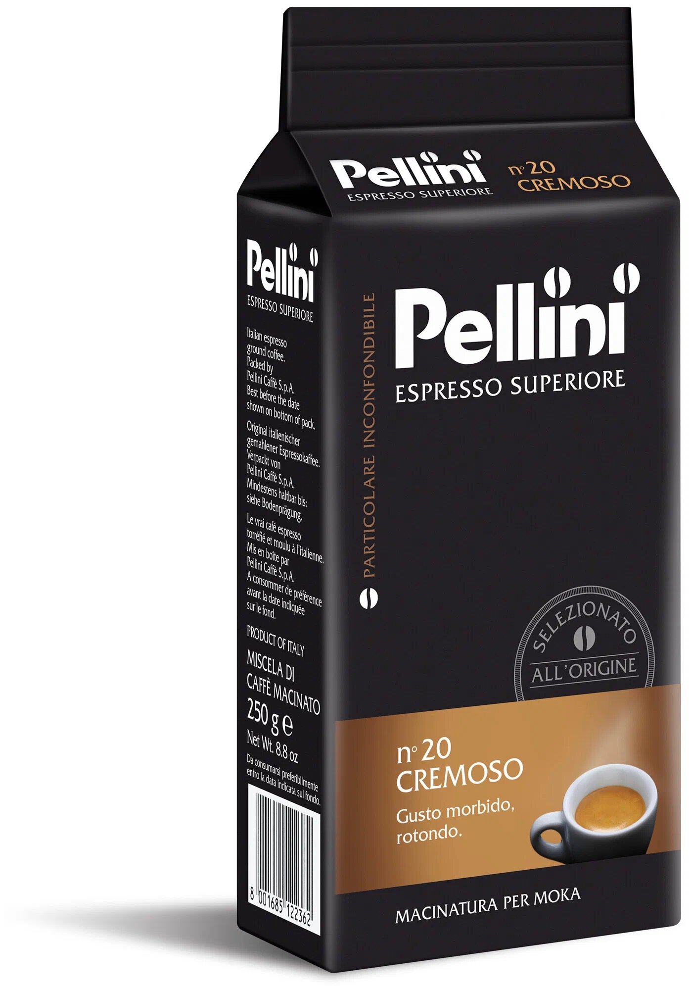 Кофе молотый Pellini Espresso Superiore №20 Cremoso 250 г, средняя обжарка