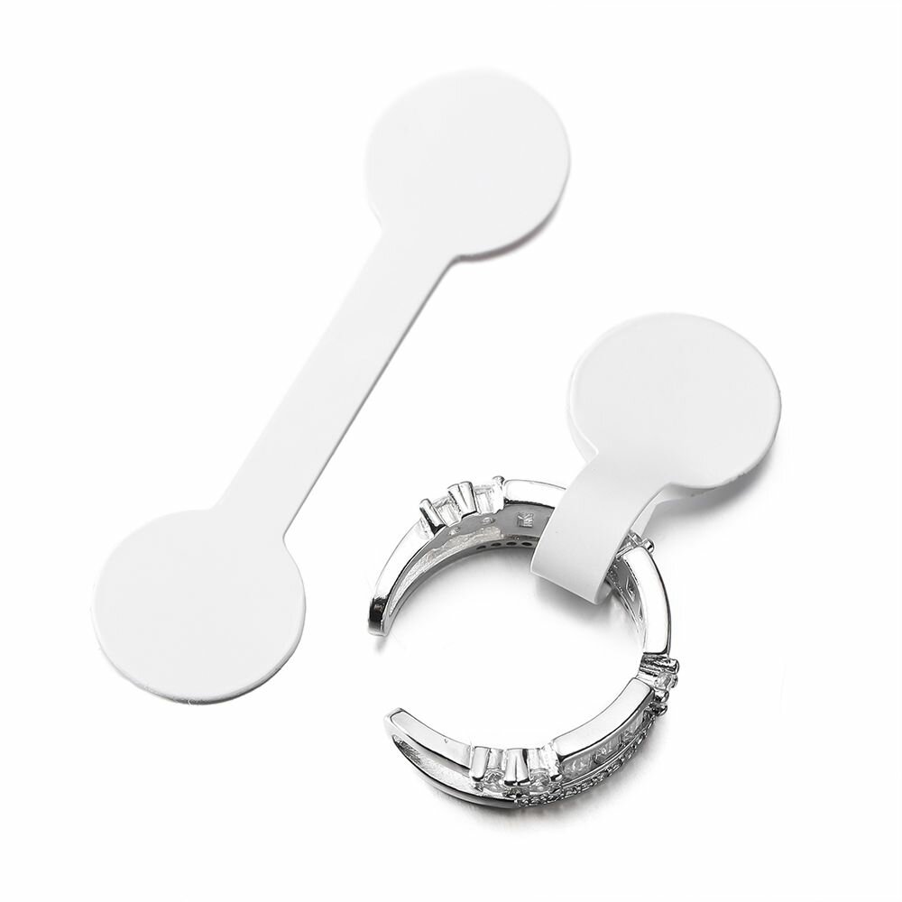 Двусторонний ярлык-ценник 100 шт, бирка с липучкой для маркировки товаров и одежды, компактные теги для рукоделия, магазинов и выставок