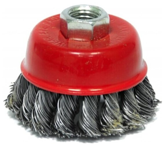 Щетка для УШМ Elitech 65 мм М14 "чашка" крученая проволока 0.5 мм